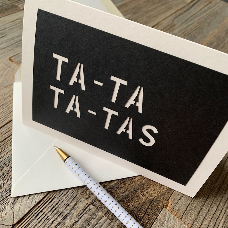 Ta Ta Ta Tas Card Breast Cancer Support Card Breast - Etsy