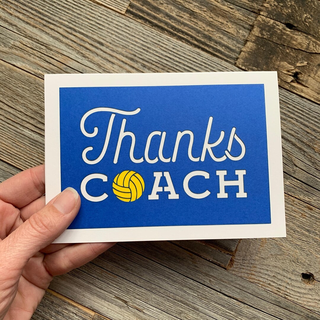 Water Polo Coach Card, Thanks Water Polo Coach Card, Water Polo Card ...