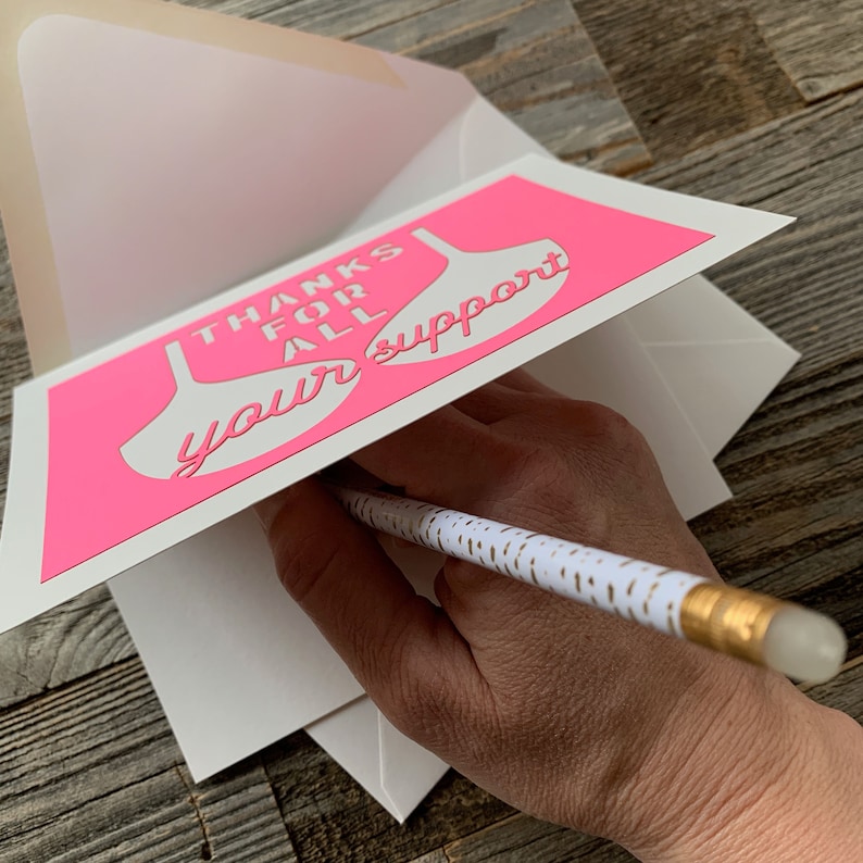 Thanks for All Your Support Card Thank You Card Friend Card | Etsy