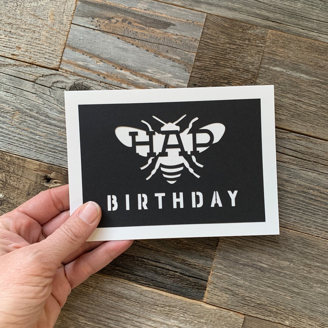 Happy Birthday Card, Papercut Birthday Card, Tasteful Birthday Card ...