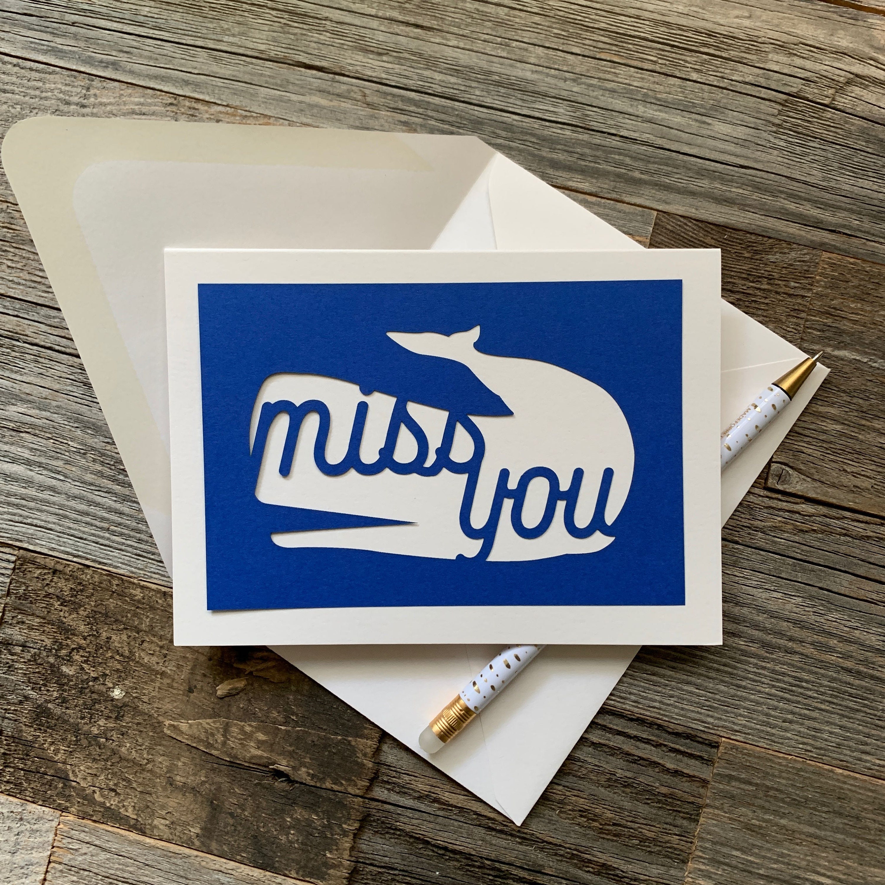 Whale Miss You Card, We Will Miss You Card, Bon Voyage Card, Farewell ...