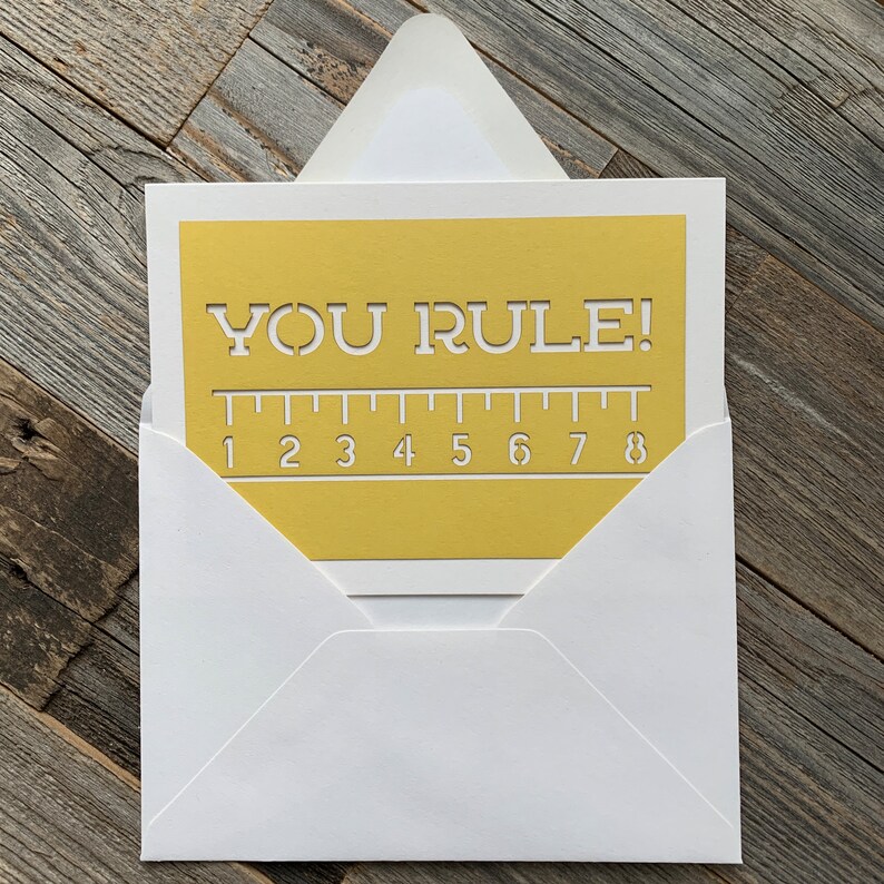 You Rule Card Teacher Thank You Card Teacher Appreciation - Etsy