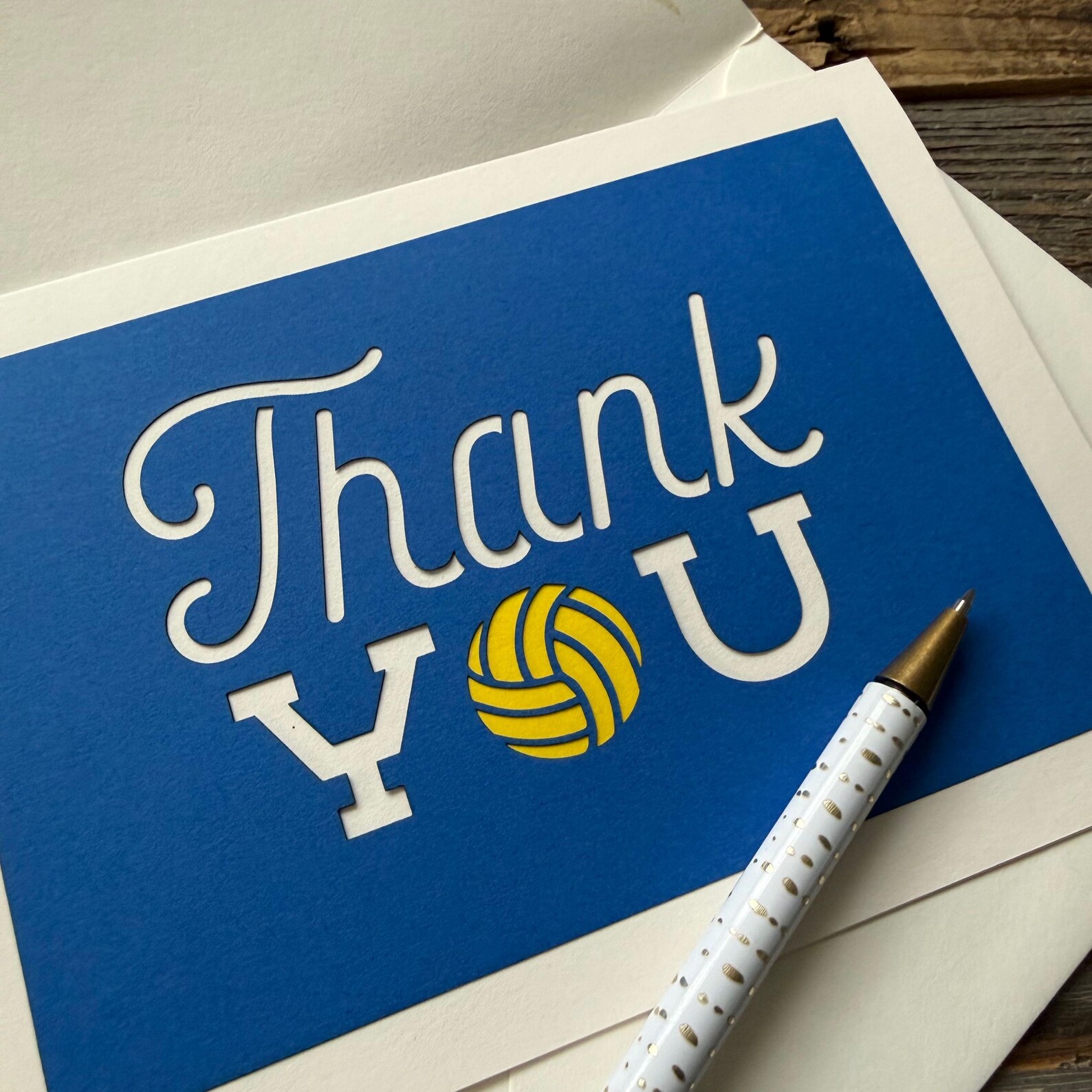 Water Polo or Volleyball Thank You Card - Etsy