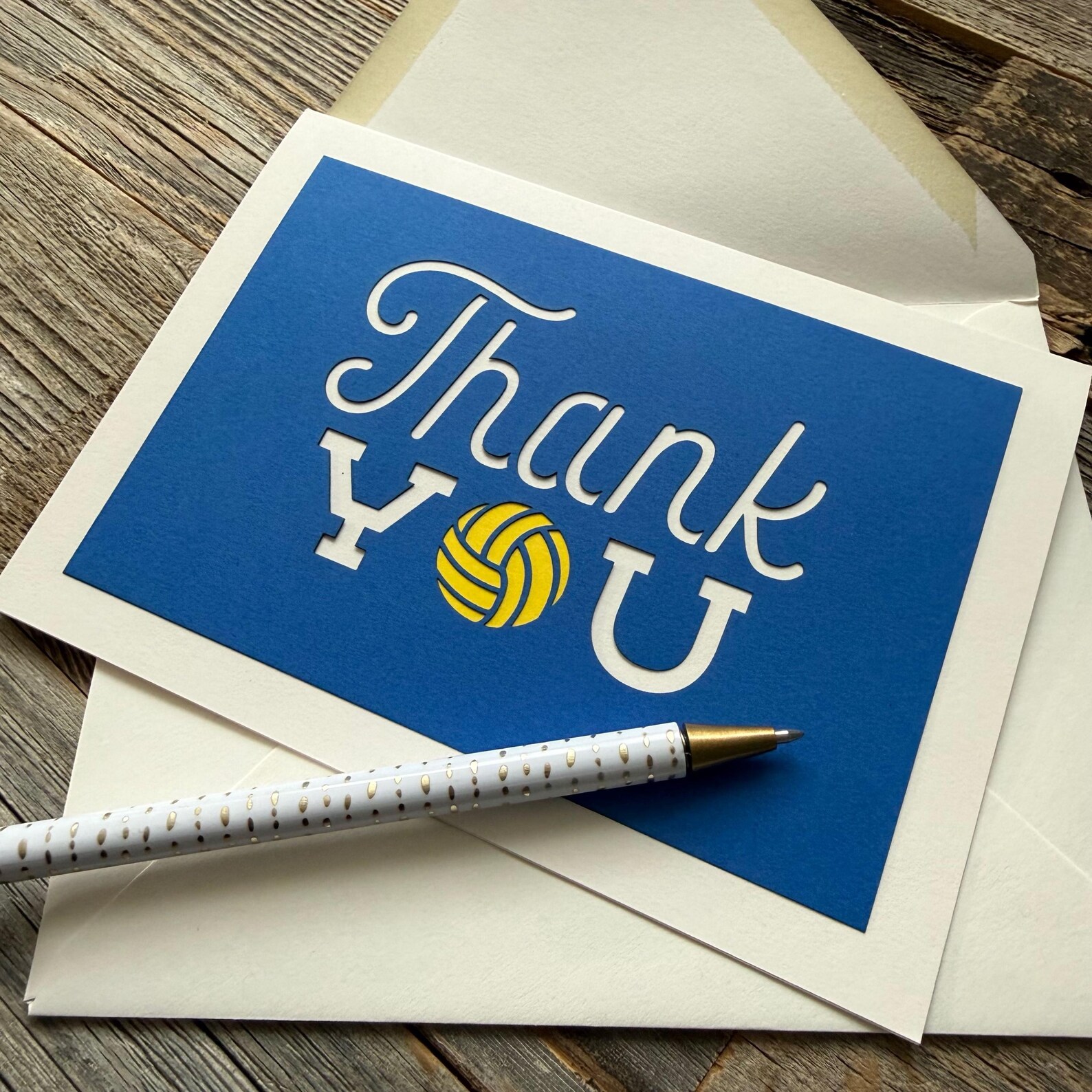 Water Polo or Volleyball Thank You Card - Etsy