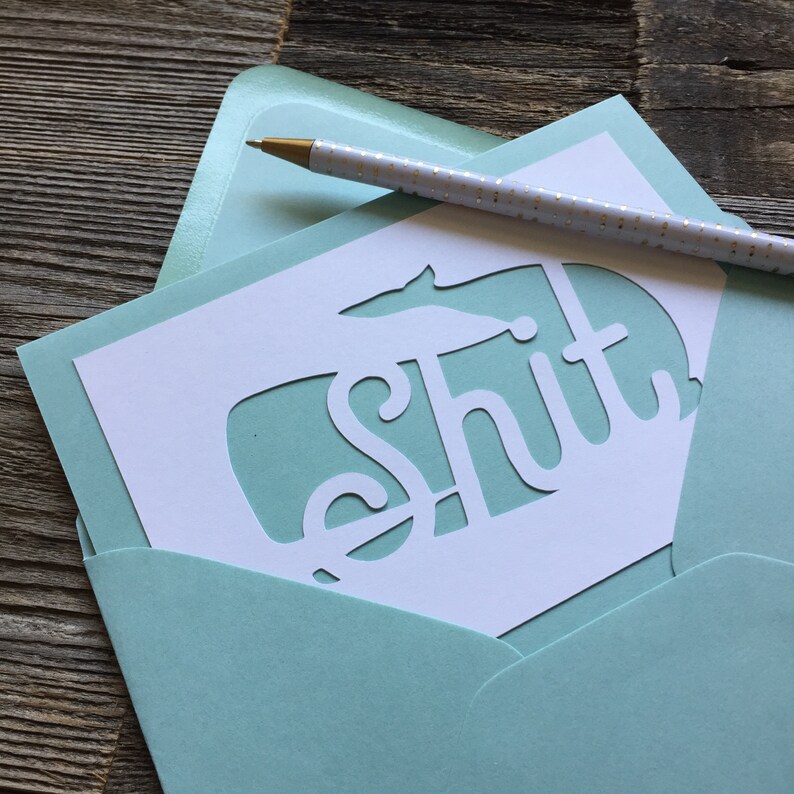 Whale Shit Blank Card Well Shit Card Divorce Card Cute Pun | Etsy