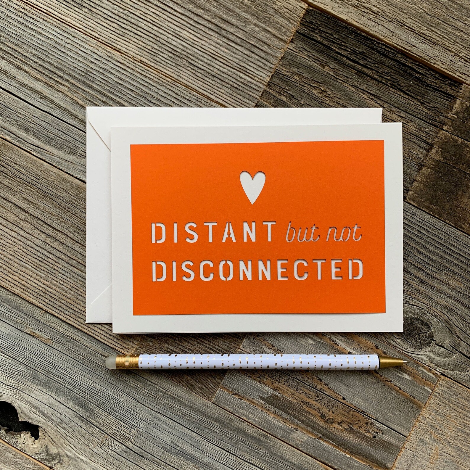 Distant but Not Disconnected Card, Friendship Card, Card for Friend ...