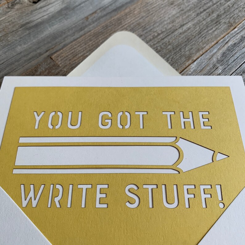 You Got the Write Stuff Card Teacher Thank You Card Teacher | Etsy