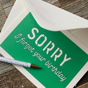 Belated Birthday Card, Funny Belated Birthday Card, Sorry I Forgot Your ...