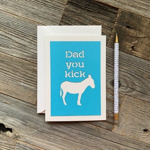 Father's Day Card, Father's Day Card From Kids, Kick Ass Card, Card for ...