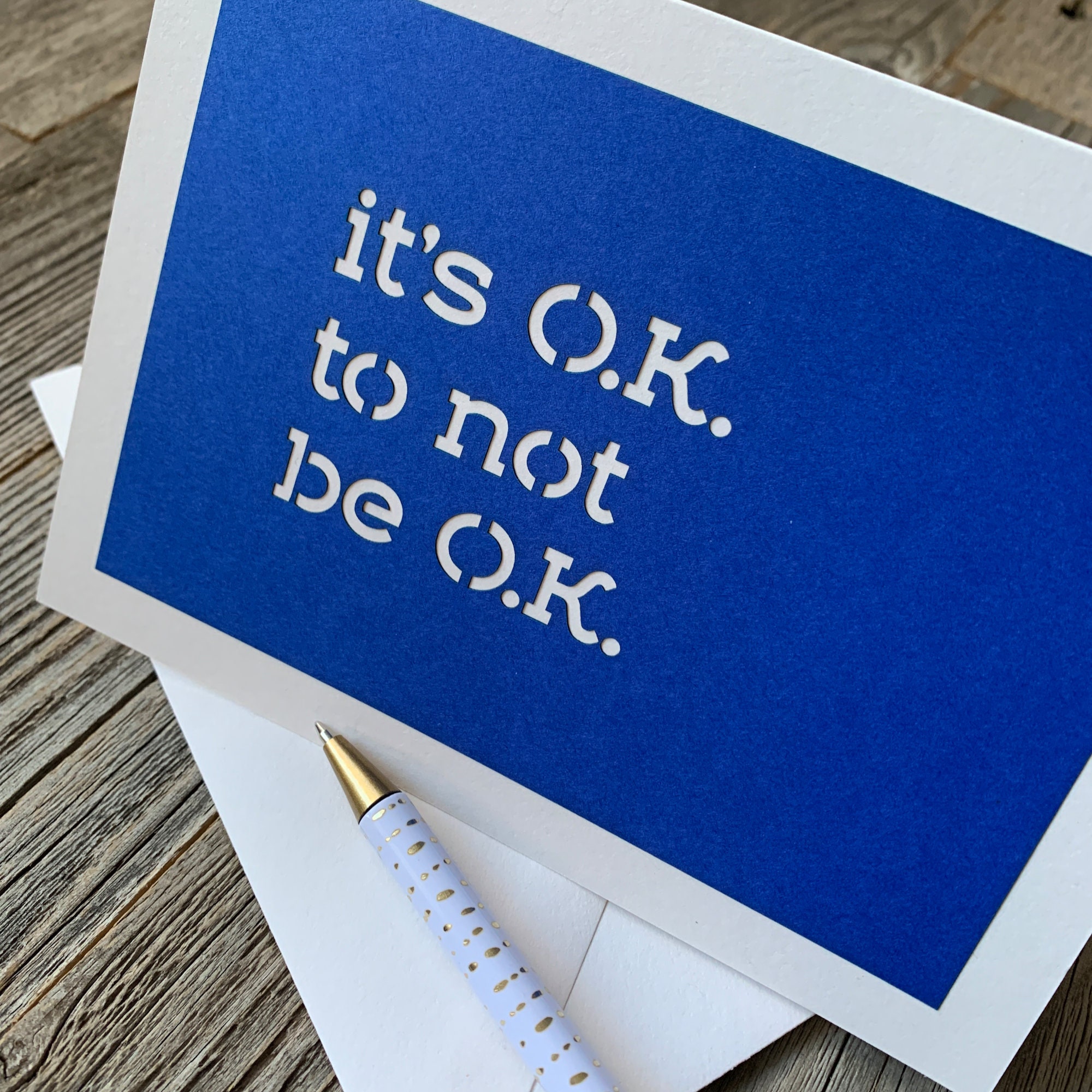 It's OK to not be OK card It's okay to not be okay - Etsy.de