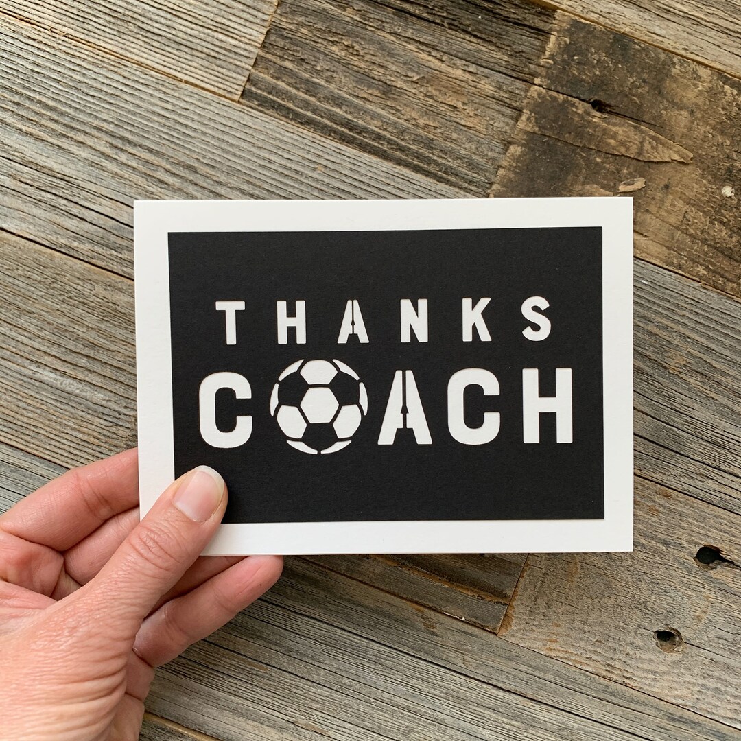 Soccer Coach Card, Thank You Coach Card, Thanks Coach Card, Soccer ...