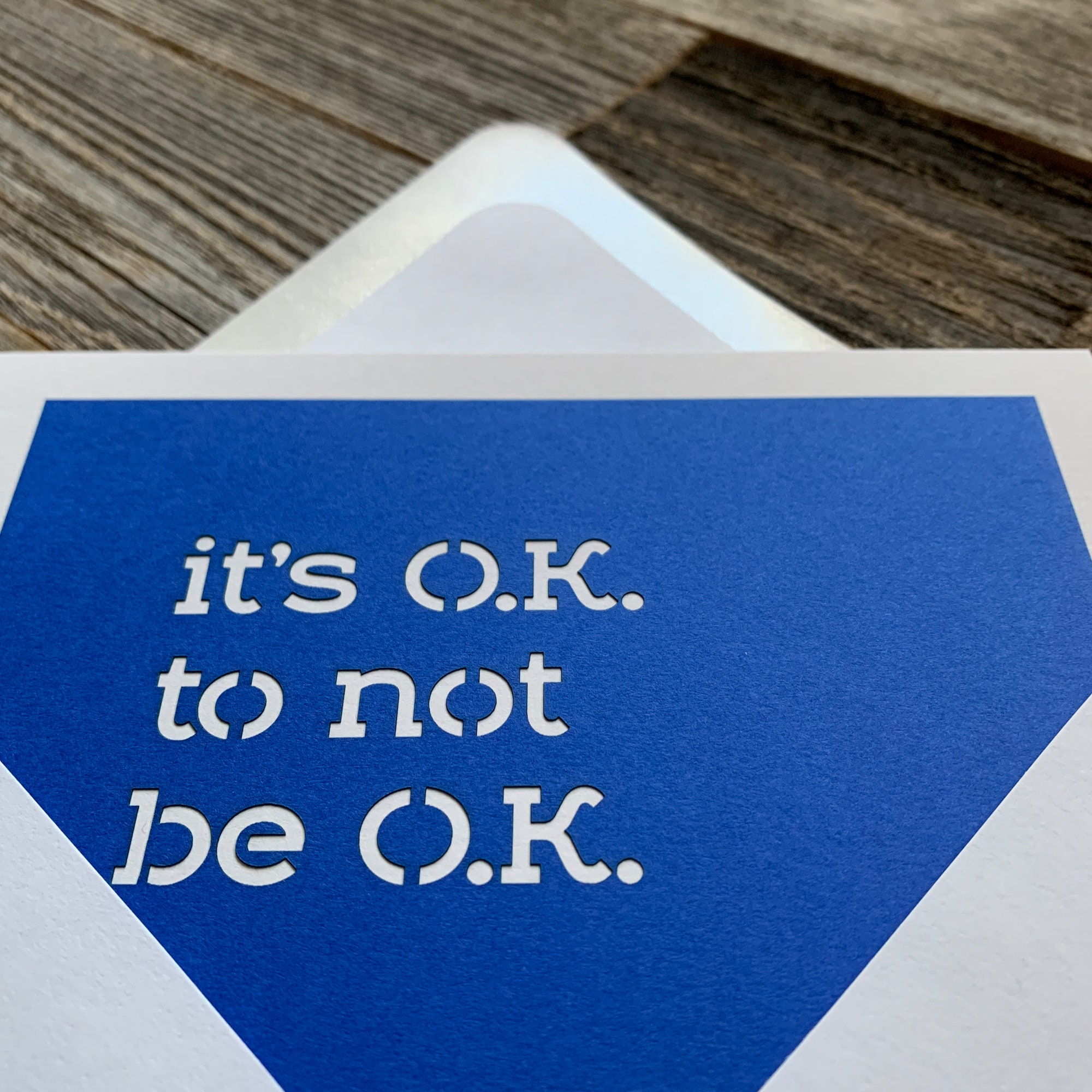 It's OK to not be OK card It's okay to not be okay - Etsy.de