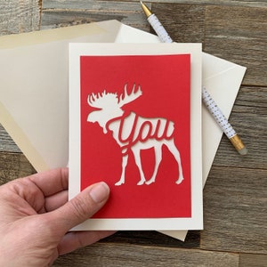 Moose You Card, Miss You Card, Moving Card, Funny Moving Card, Cute Pun ...