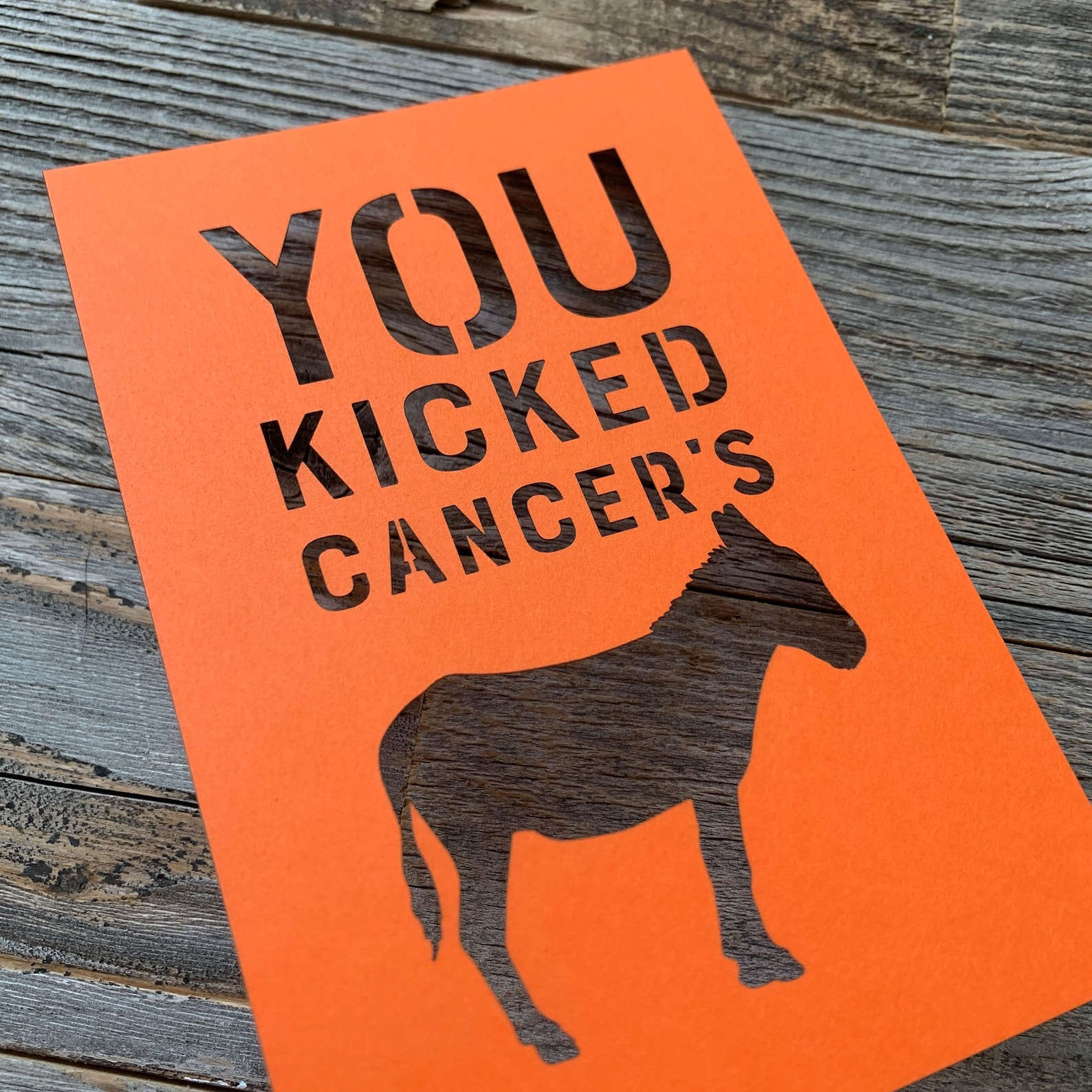 You Kicked Cancer's Ass Card Done With Chemotherapy Card - Etsy