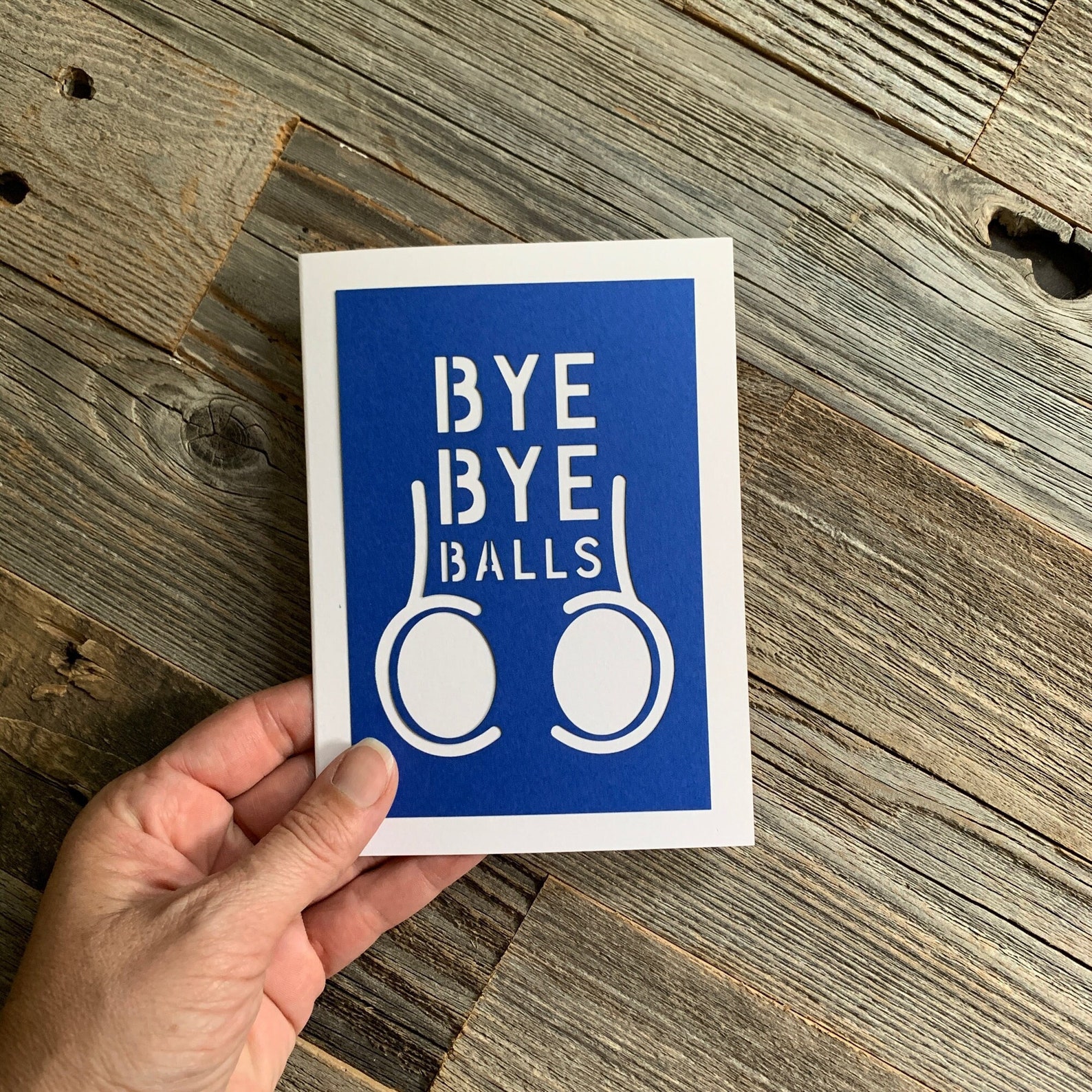 Bye Bye Balls Card, Gender Transition Card, Testicular Cancer Card ...