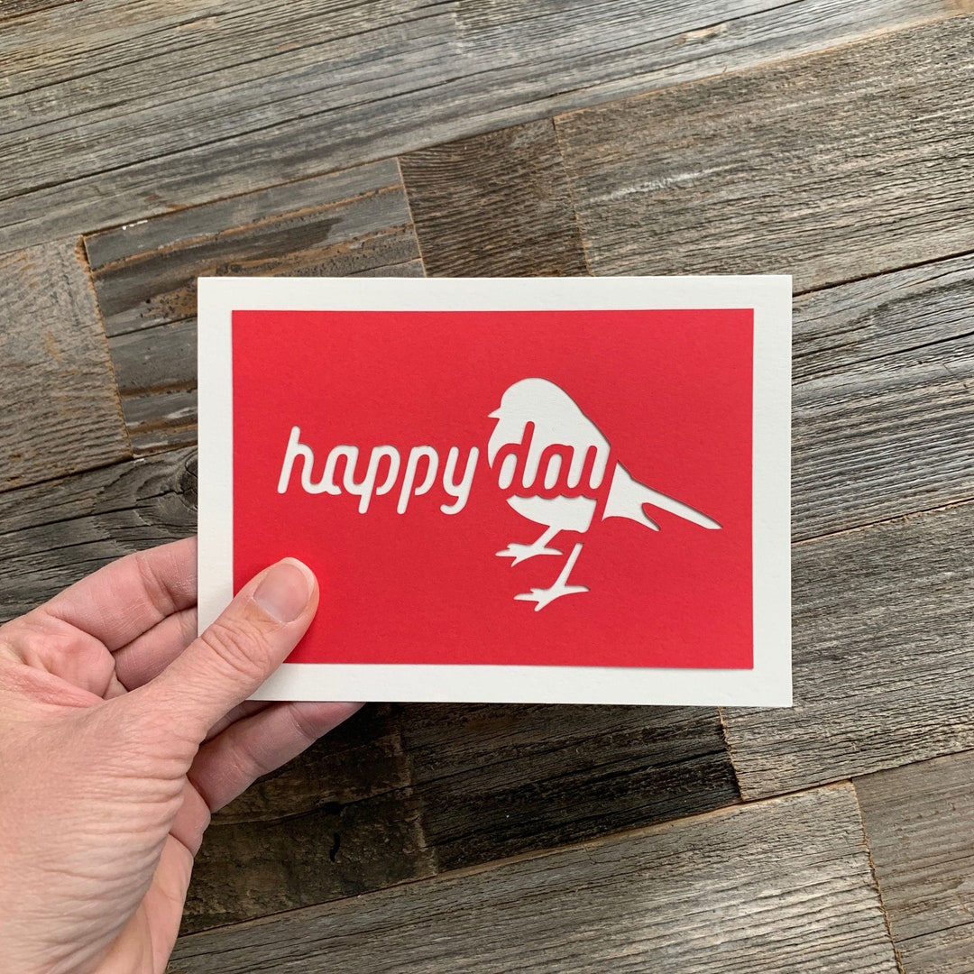 Happy Birthday Card, Happy Bird-day Card, Pun Birthday Card, Bird ...