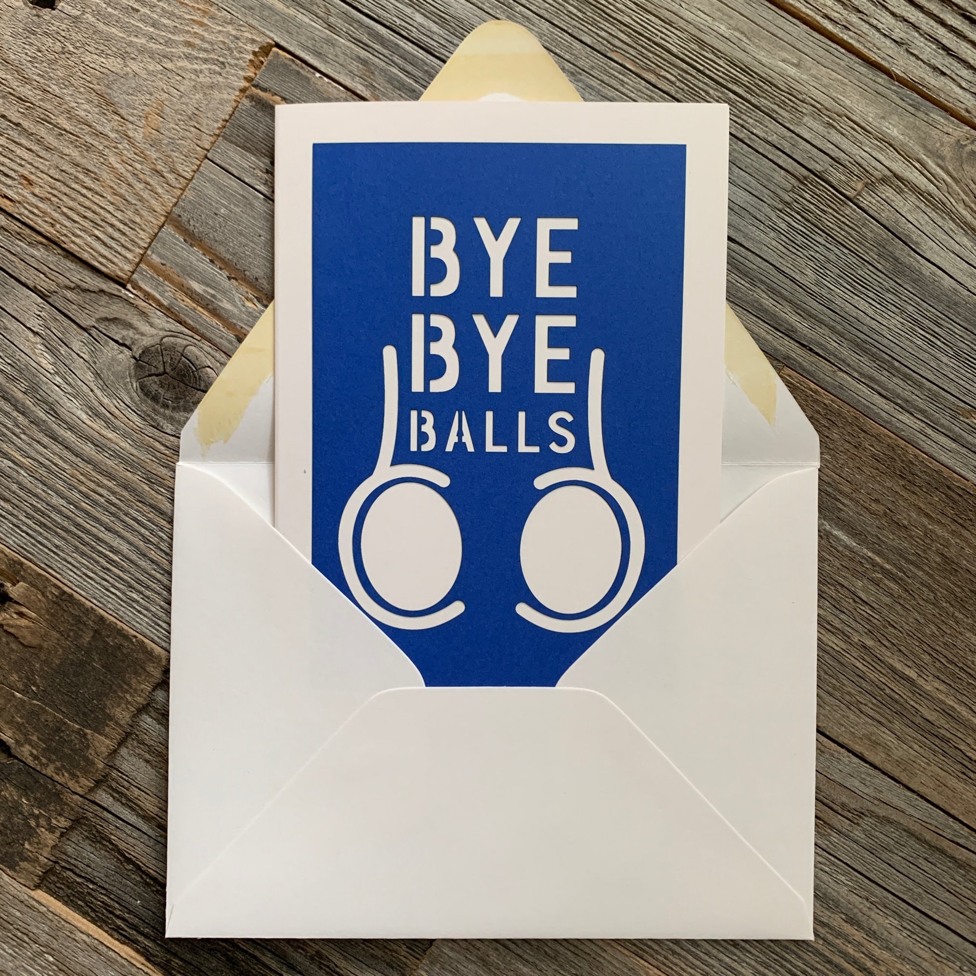 Bye Bye Balls Card, Gender Transition Card, Testicular Cancer Card ...