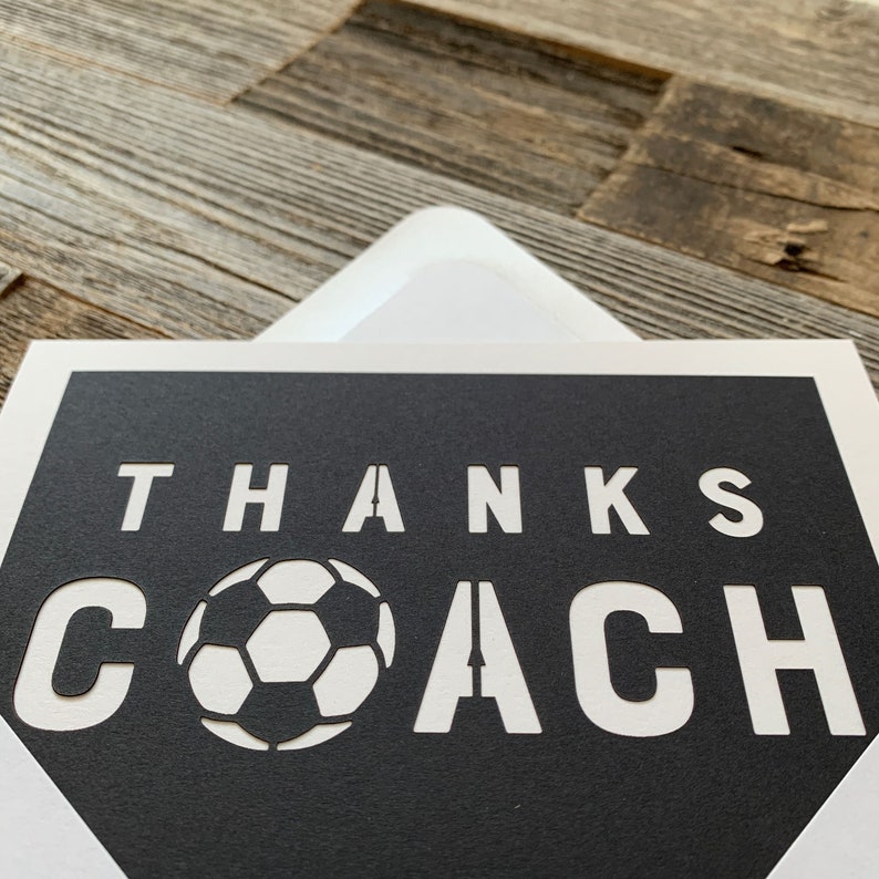 Soccer Coach Card Thank You Coach Card Thanks Coach Card | Etsy