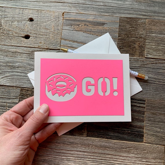 Don't Go Card Donut Go Card Moving Card I Don't | Etsy