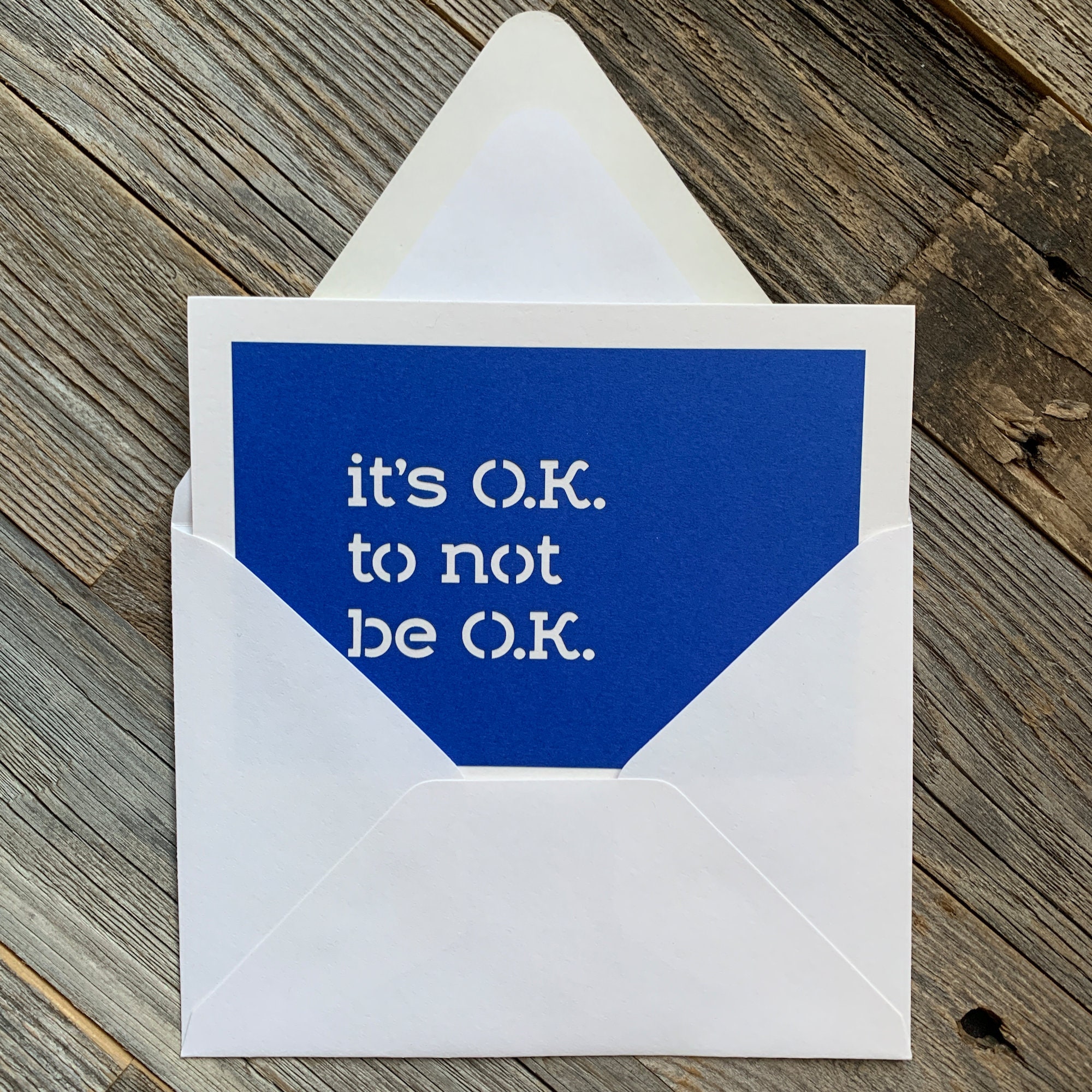 It's OK to not be OK card It's okay to not be okay - Etsy.de