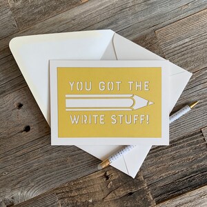You Got the Write Stuff Card, Teacher Thank You Card, Teacher ...