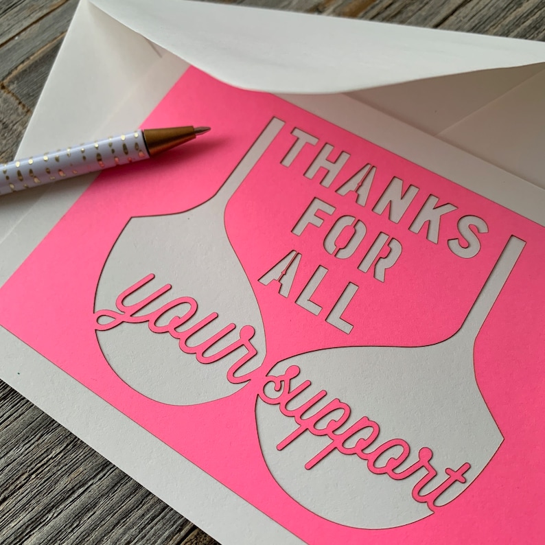 Thanks for All Your Support Card Thank You Card Friend Card | Etsy