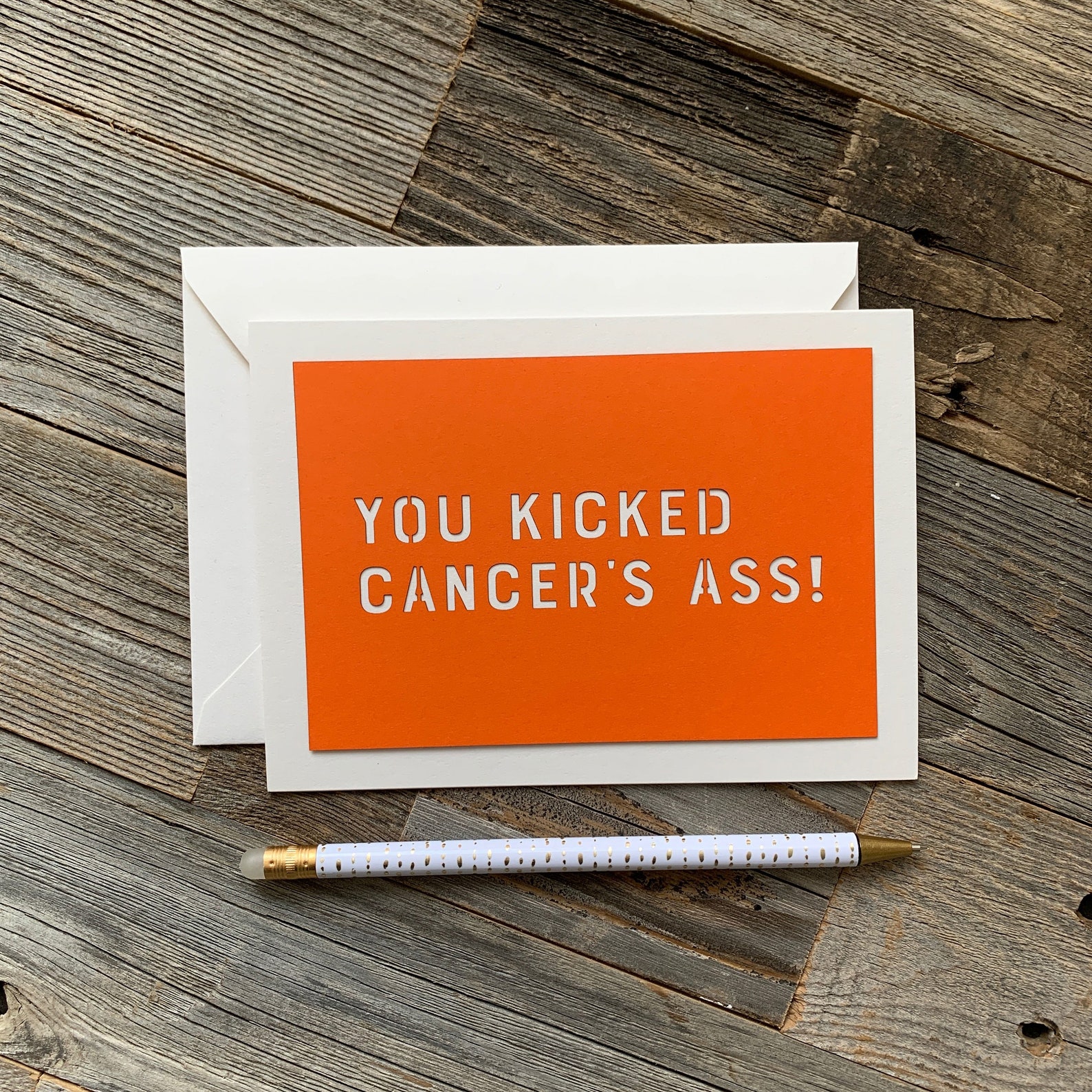 You Kicked Cancer's Ass Card Done With Chemotherapy Card - Etsy
