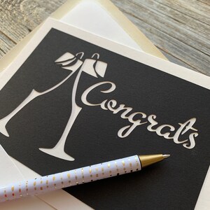 Congrats Card, Congratulations Card, Toast Card, Champagne Toast Card ...