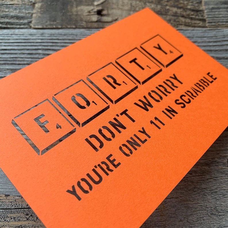 40th Birthday Card Happy Fortieth Birthday Fortieth Birthday - Etsy