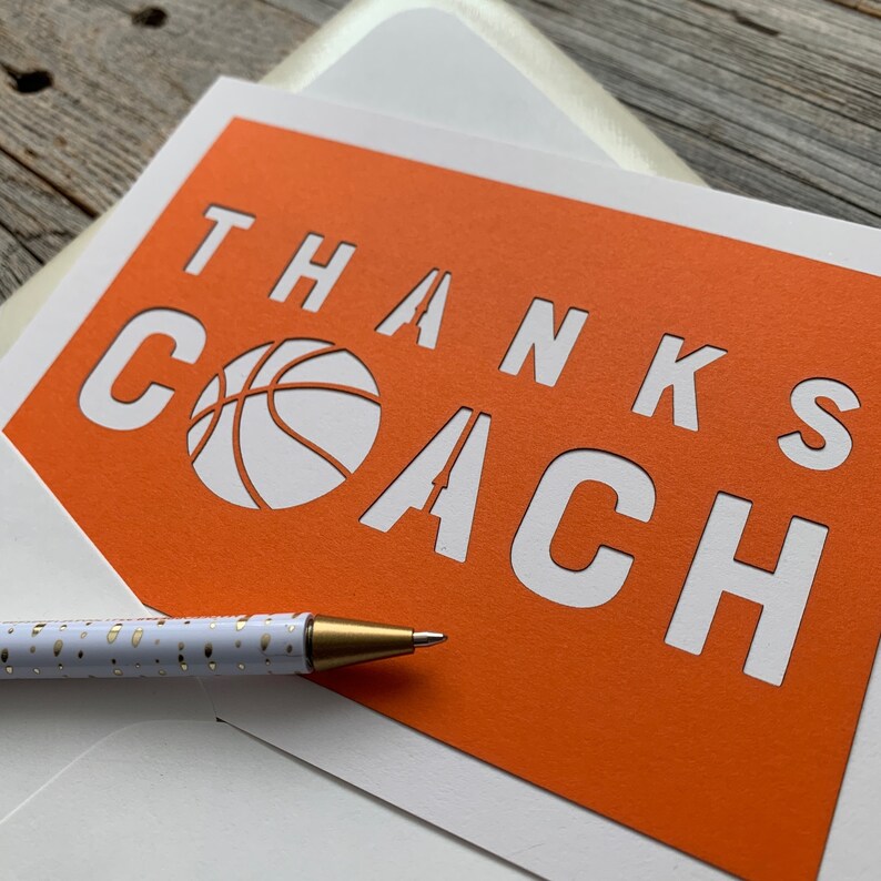 Basketball Coach Card Thank You Coach Card Thanks Coach - Etsy