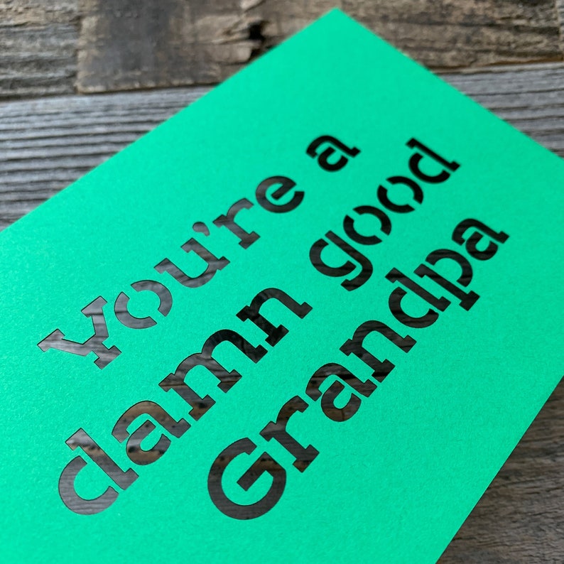 You're a Damn Good Grandpa Card Card for Grandpa - Etsy