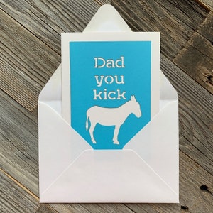 Father's Day Card, Father's Day Card From Kids, Kick Ass Card, Card for ...