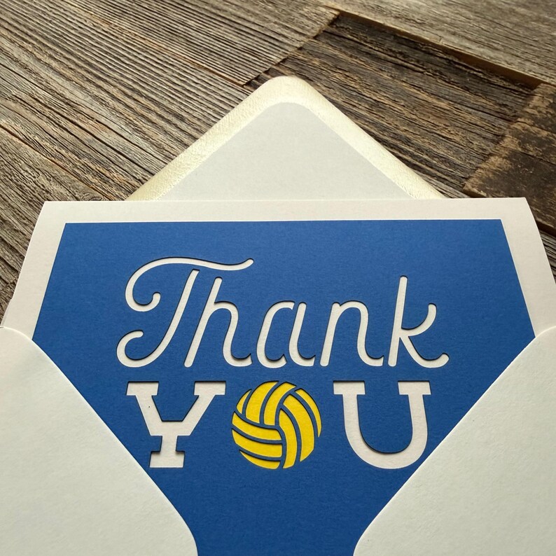 Water Polo or Volleyball Thank You Card - Etsy