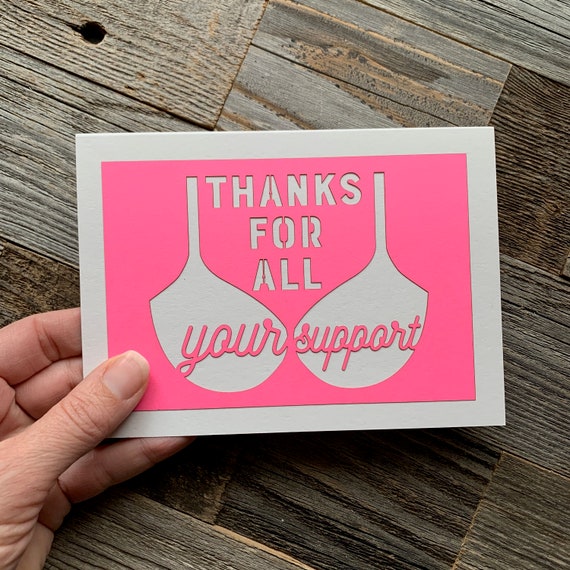 Thanks for All Your Support Card Thank You Card Friend Card | Etsy