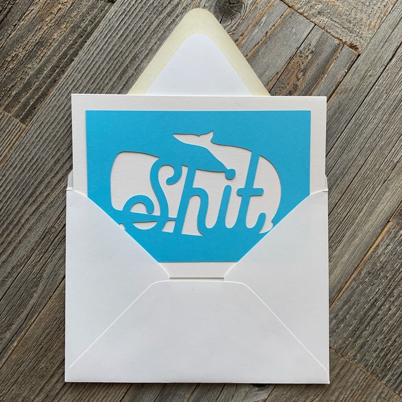 Whale Shit Blank Card Well Shit Card Divorce Card Cute Pun | Etsy