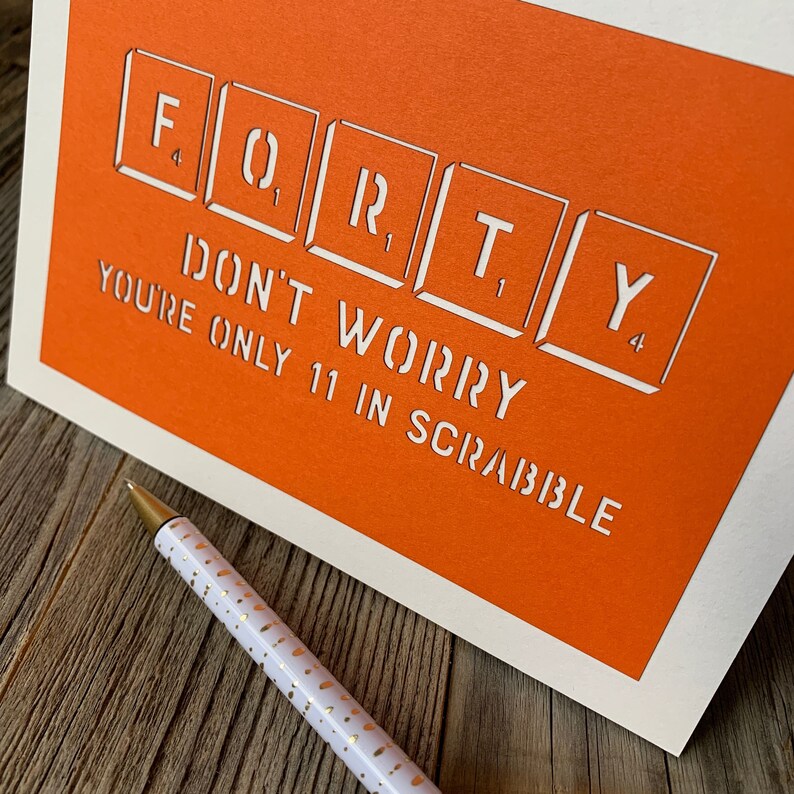 40th Birthday Card Happy Fortieth Birthday Fortieth Birthday | Etsy