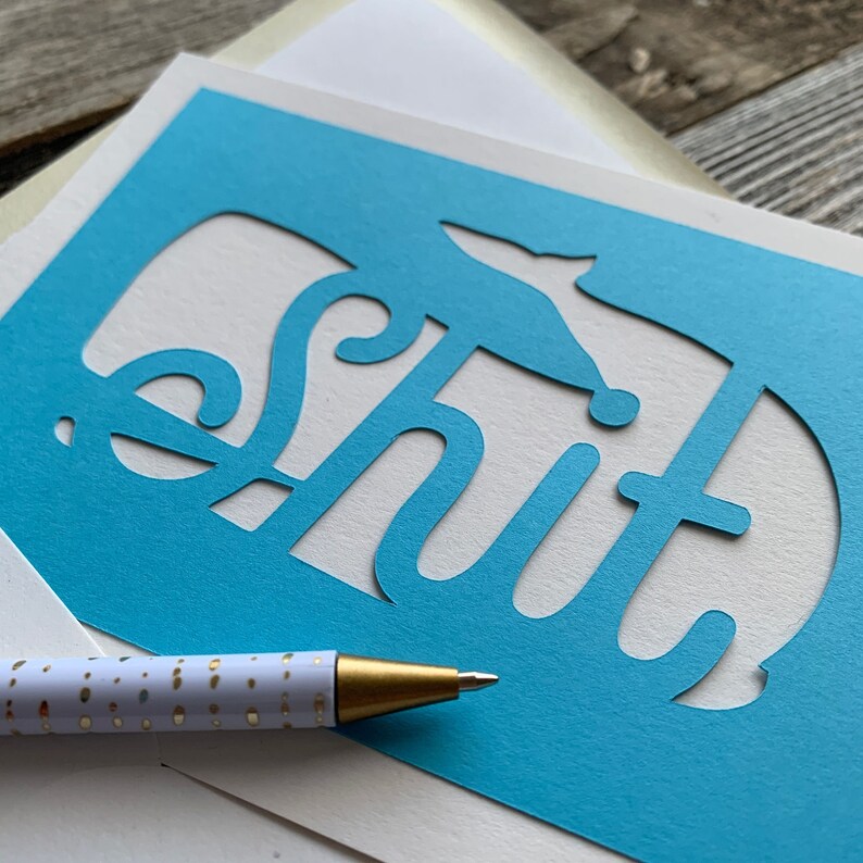 Whale Shit Blank Card Well Shit Card Divorce Card Cute Pun | Etsy