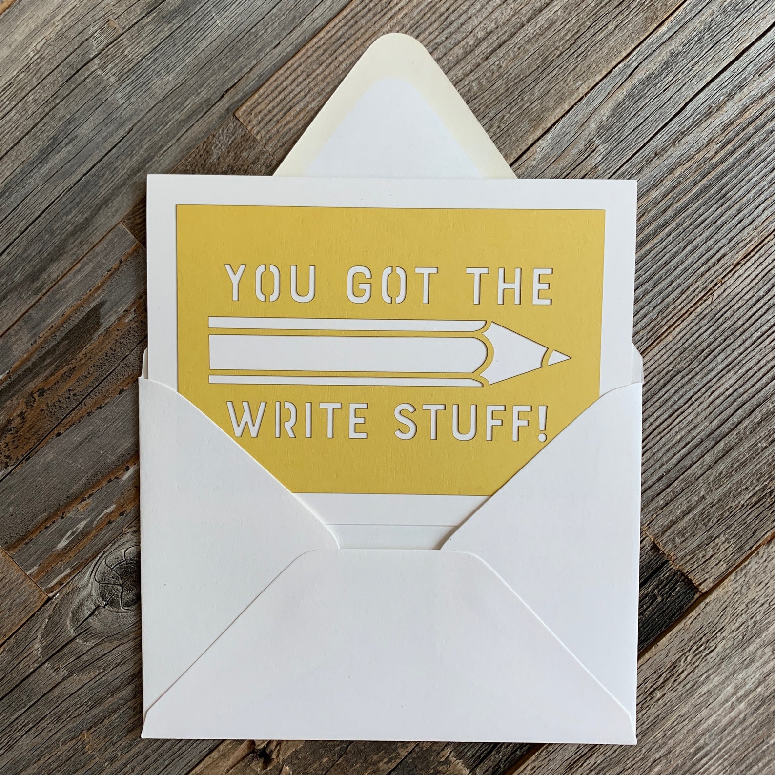 You Got the Write Stuff Card Teacher Thank You Card Teacher | Etsy