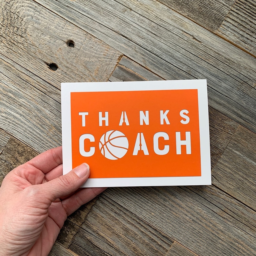 Basketball Coach Card, Thank You Coach Card, Thanks Coach Card ...