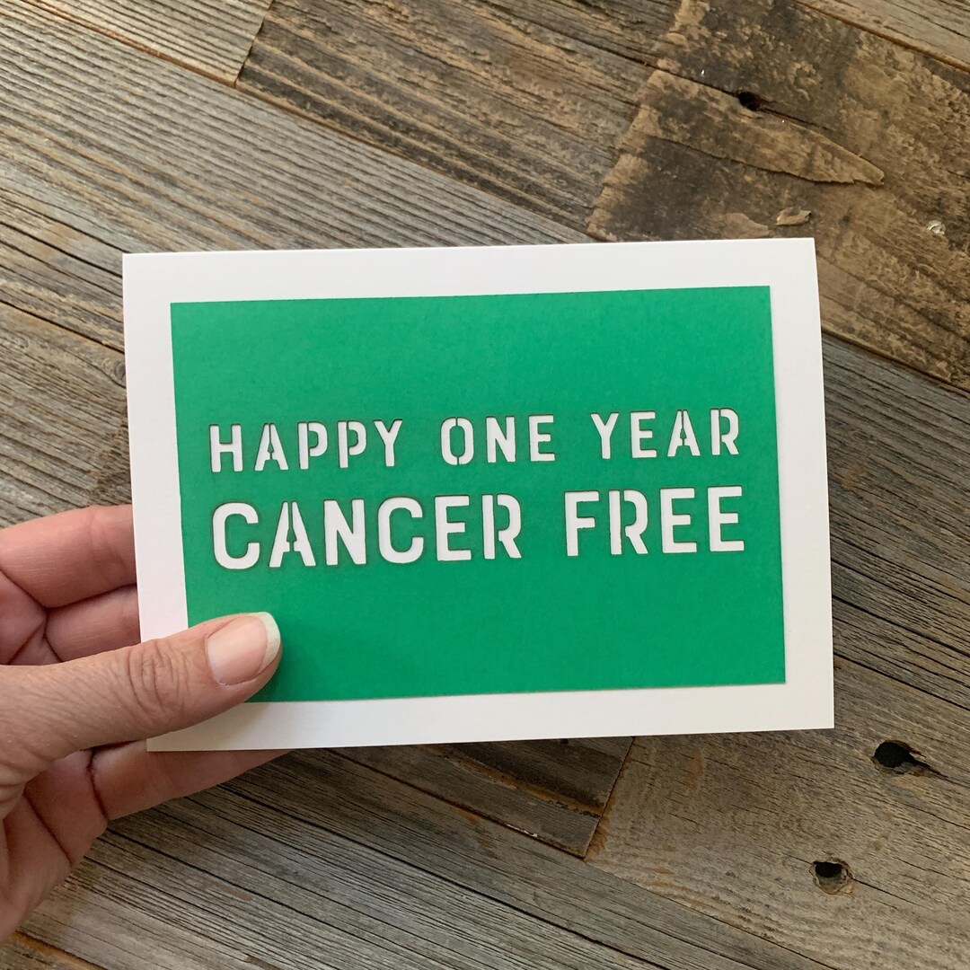 One Year Cancer Free Laser Cut Greeting Card - Etsy