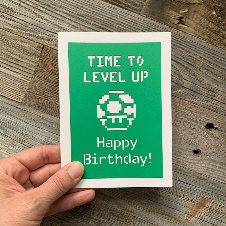 Video Game Birthday Card Birthday Card for Guy Gamer - Etsy