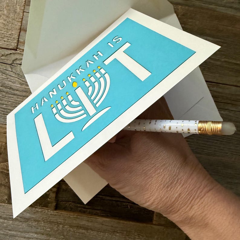 Funny Hanukkah Card, Lit Menorah Design - Etsy