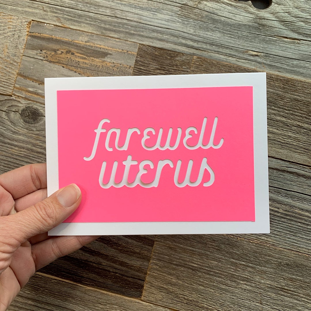 Farewell Uterus Card, Hysterectomy Card, Goodbye Uterus Card, Humor ...