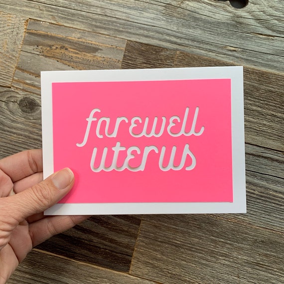 Farewell Uterus Card Hysterectomy Card Goodbye Uterus Card - Etsy Australia