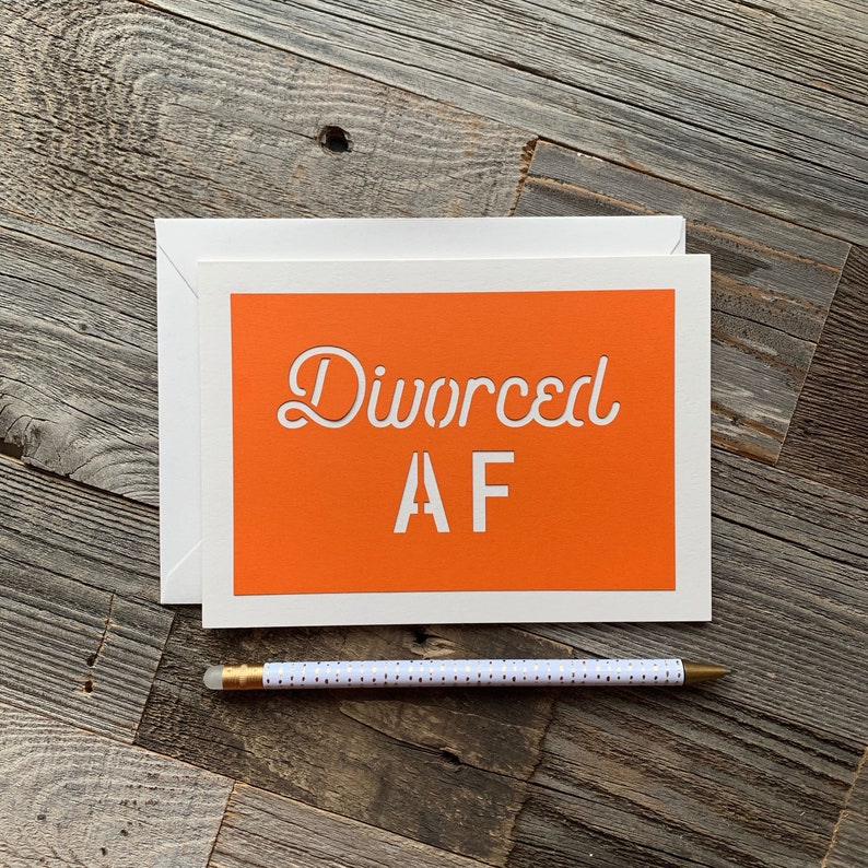 Divorced AF Card Divorce Card Divorce Party Card Sorry | Etsy