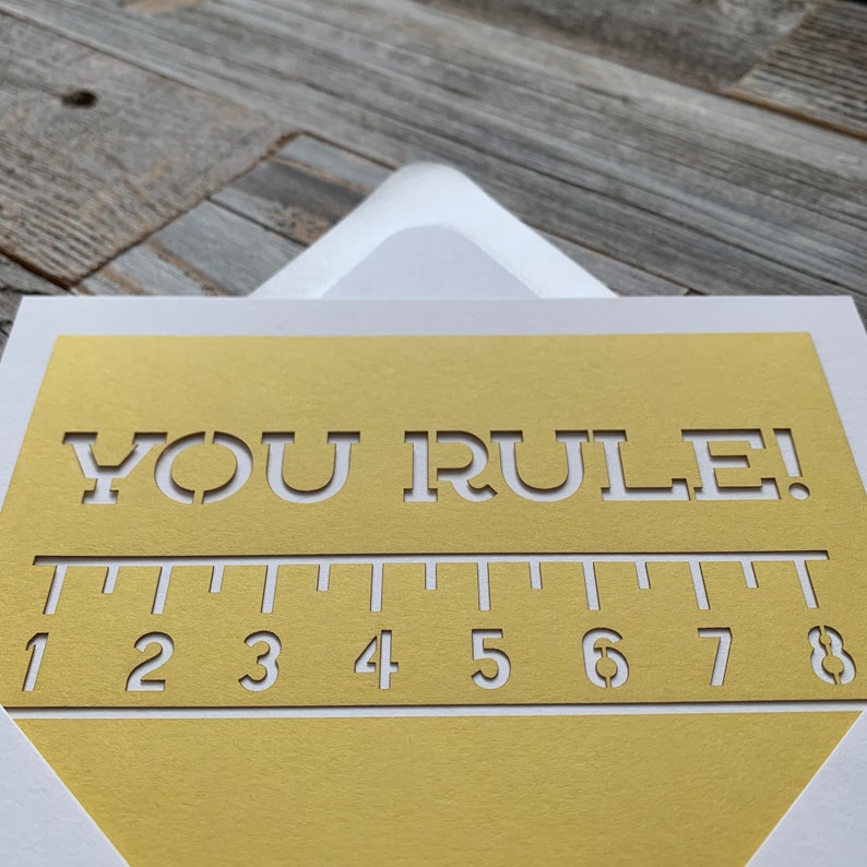 You Rule Card Teacher Thank You Card Teacher Appreciation - Etsy