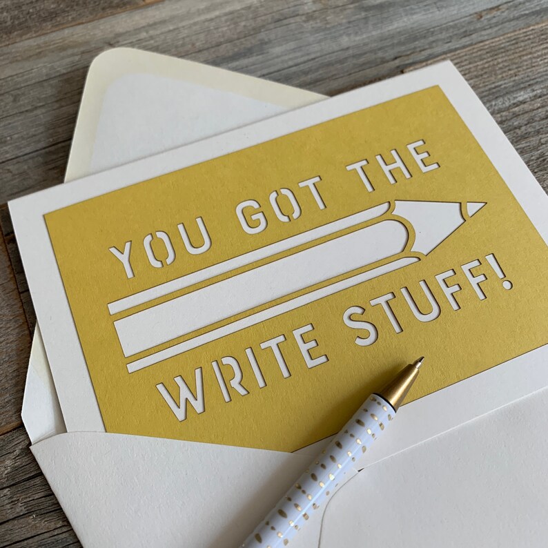 You Got the Write Stuff Card Teacher Thank You Card Teacher | Etsy