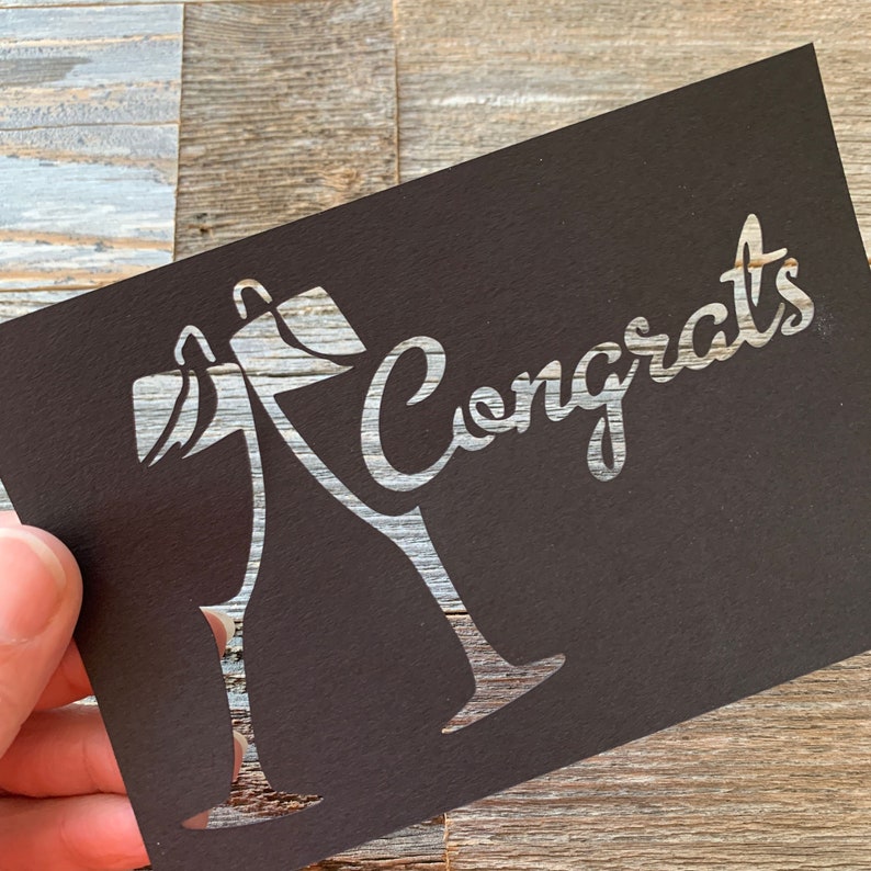 Congrats Card, Congratulations Card, Toast Card, Champagne Toast Card ...