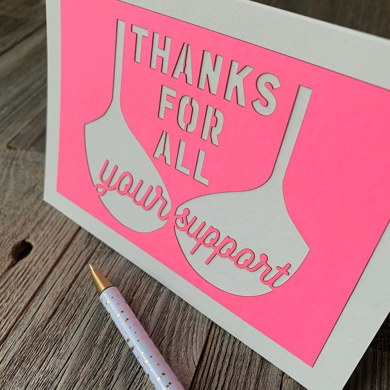 Thanks for All Your Support Card Thank You Card Friend Card | Etsy