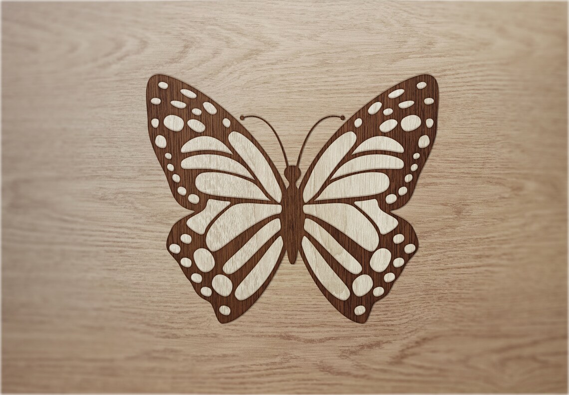 SVG Butterfly Cut template in 2 Layers // Universally | Etsy